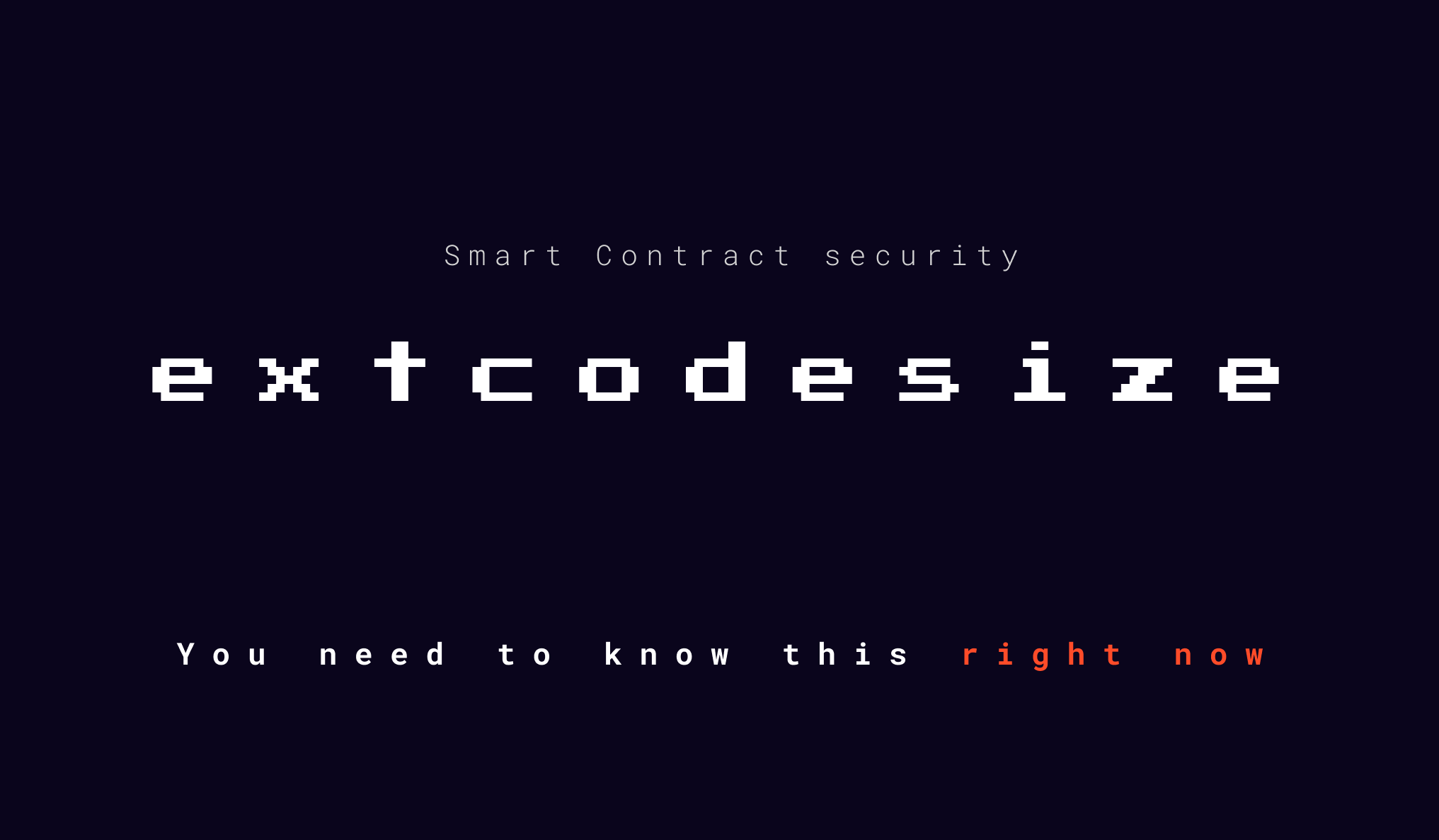 Securing Smart Contracts: The extcodesize Pitfall Securing Smart Contracts: The extcodesize Pitfall